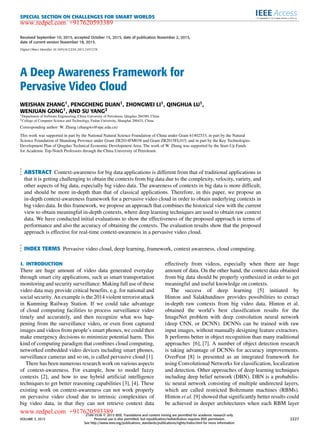 A deep awareness framework for pervasiv video cloud | PDF