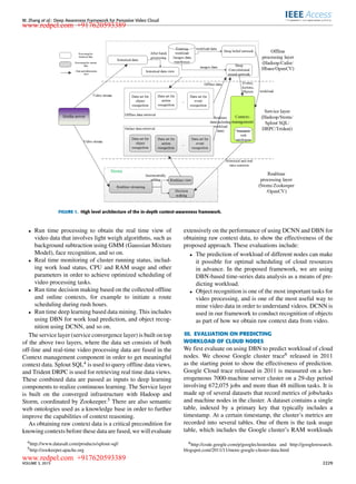 A deep awareness framework for pervasiv video cloud | PDF