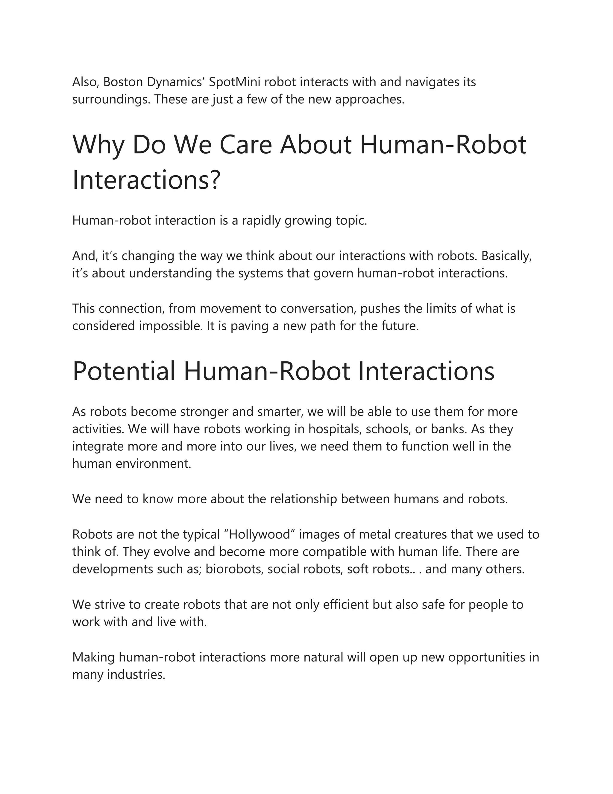 A deep dive into the mechanics of human-robot interaction | PDF | Robotics | Technology & Computing
