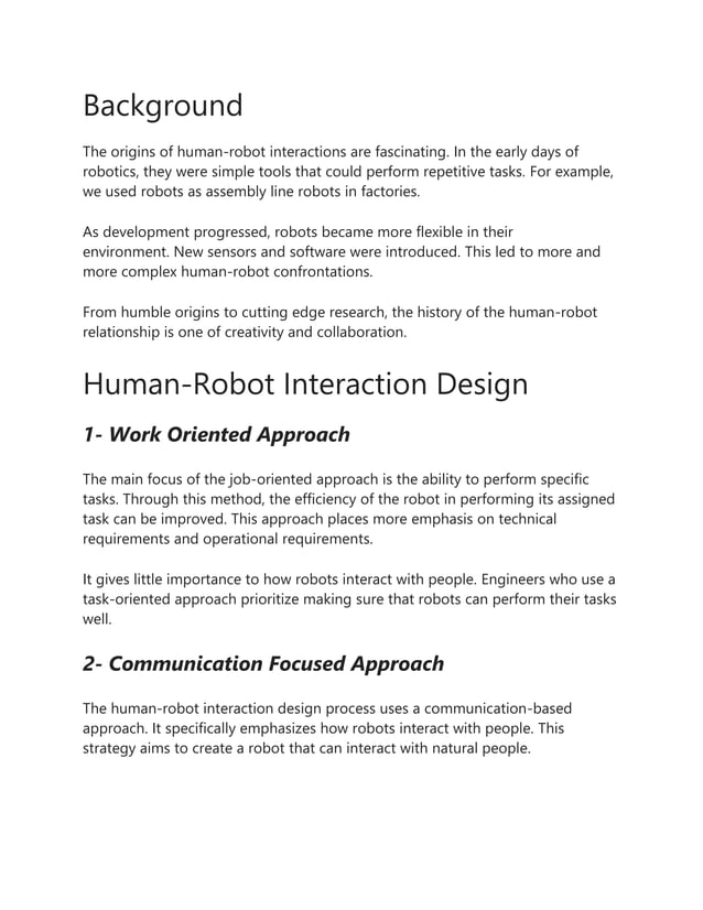A deep dive into the mechanics of human-robot interaction | PDF | Robotics | Technology & Computing