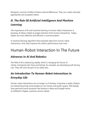 A deep dive into the mechanics of human-robot interaction | PDF ...