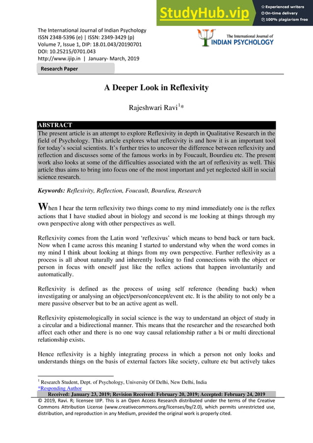 A Deeper Look In Reflexivity | PDF