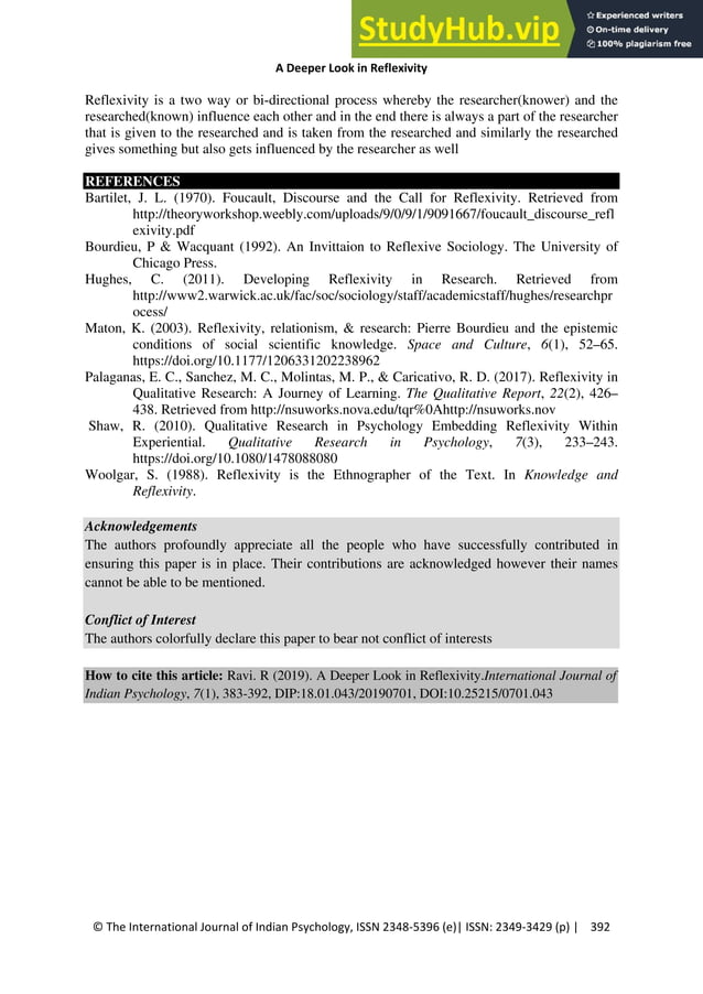 A Deeper Look In Reflexivity | PDF