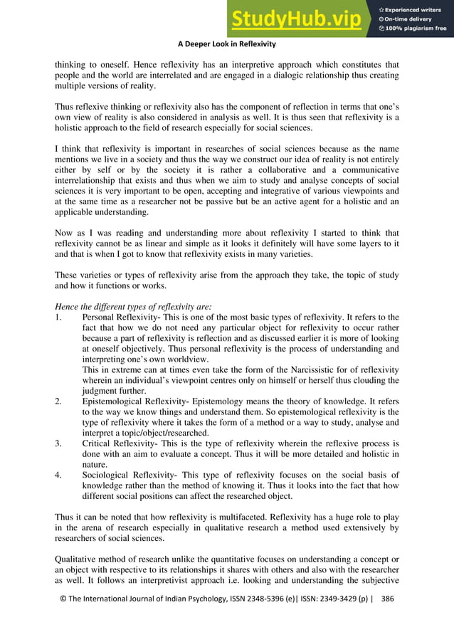 A Deeper Look In Reflexivity | PDF