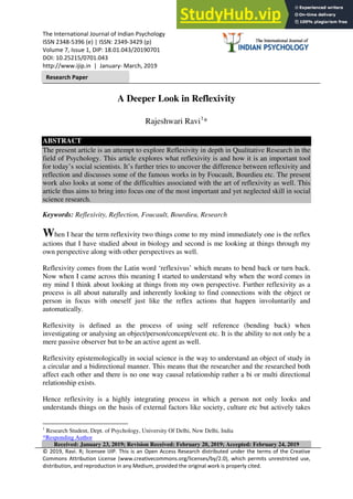 A Deeper Look In Reflexivity | PDF