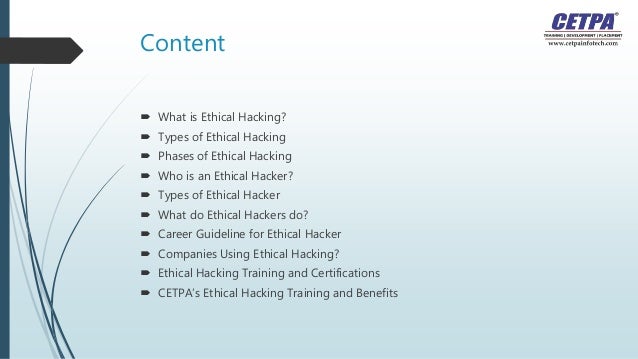 A Deep Introduction to Ethical Hacking | PPT