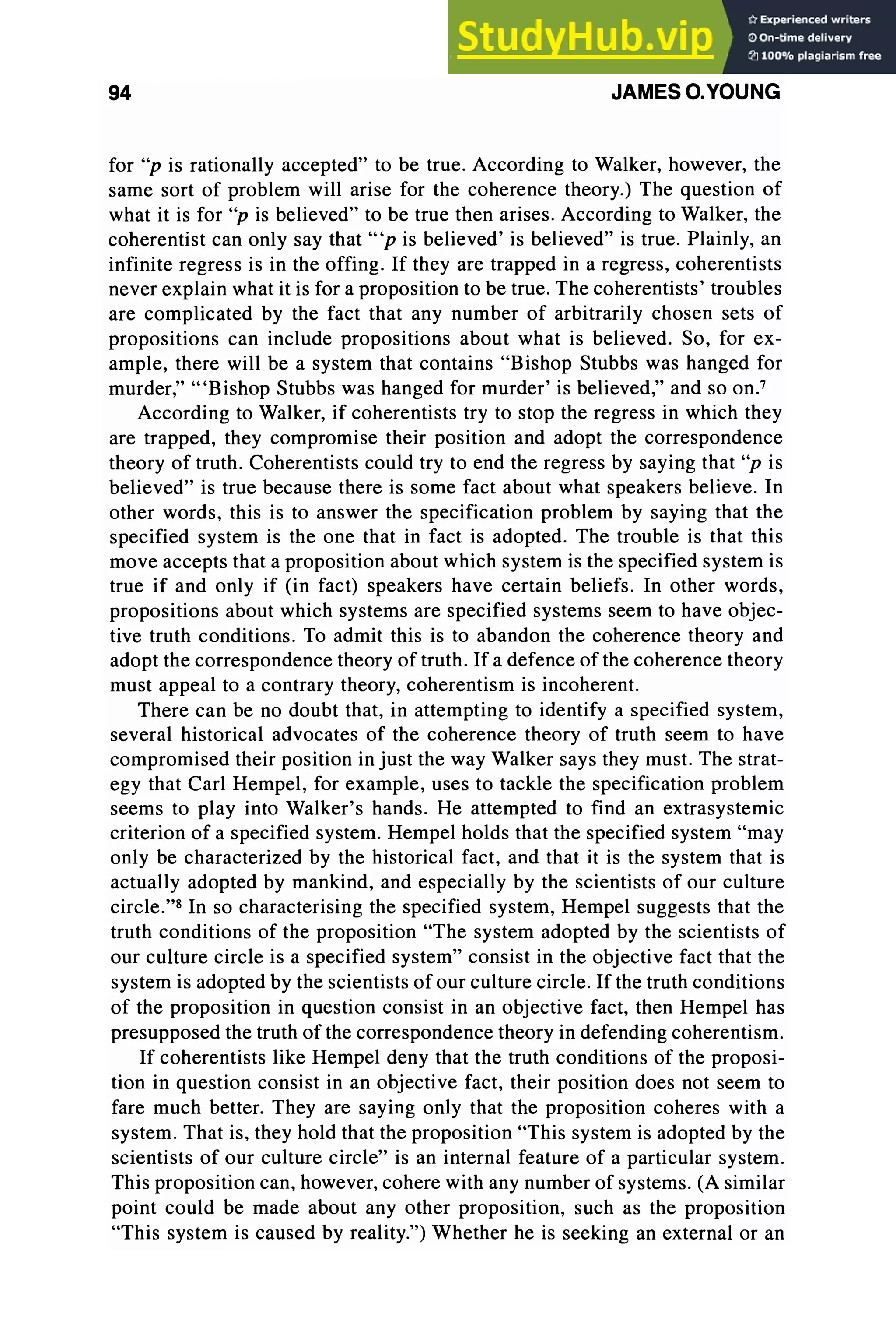 A Defence of the Coherence Theory of Truth.pdf | Physics | Science