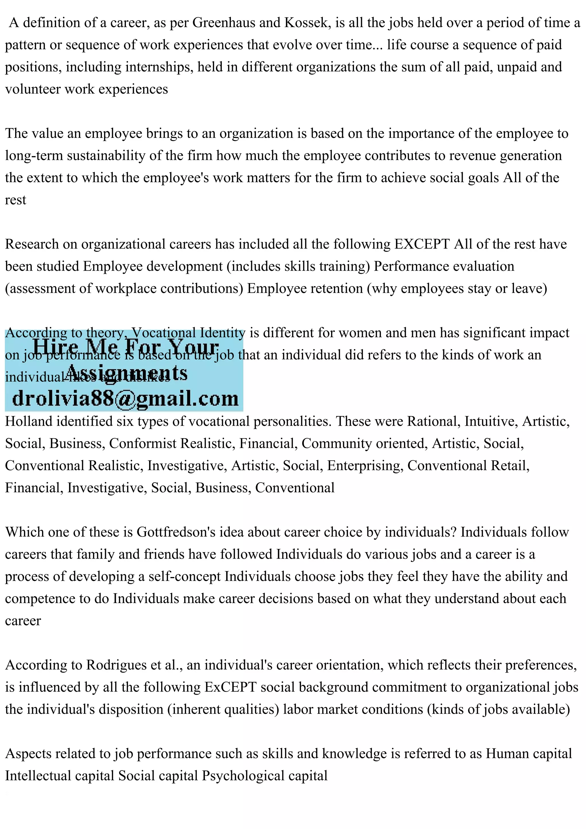 A definition of a career, as per Greenhaus and Kossek, is all the job.pdf