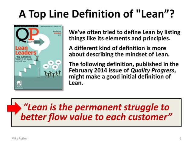 A Definition of Lean | PPT