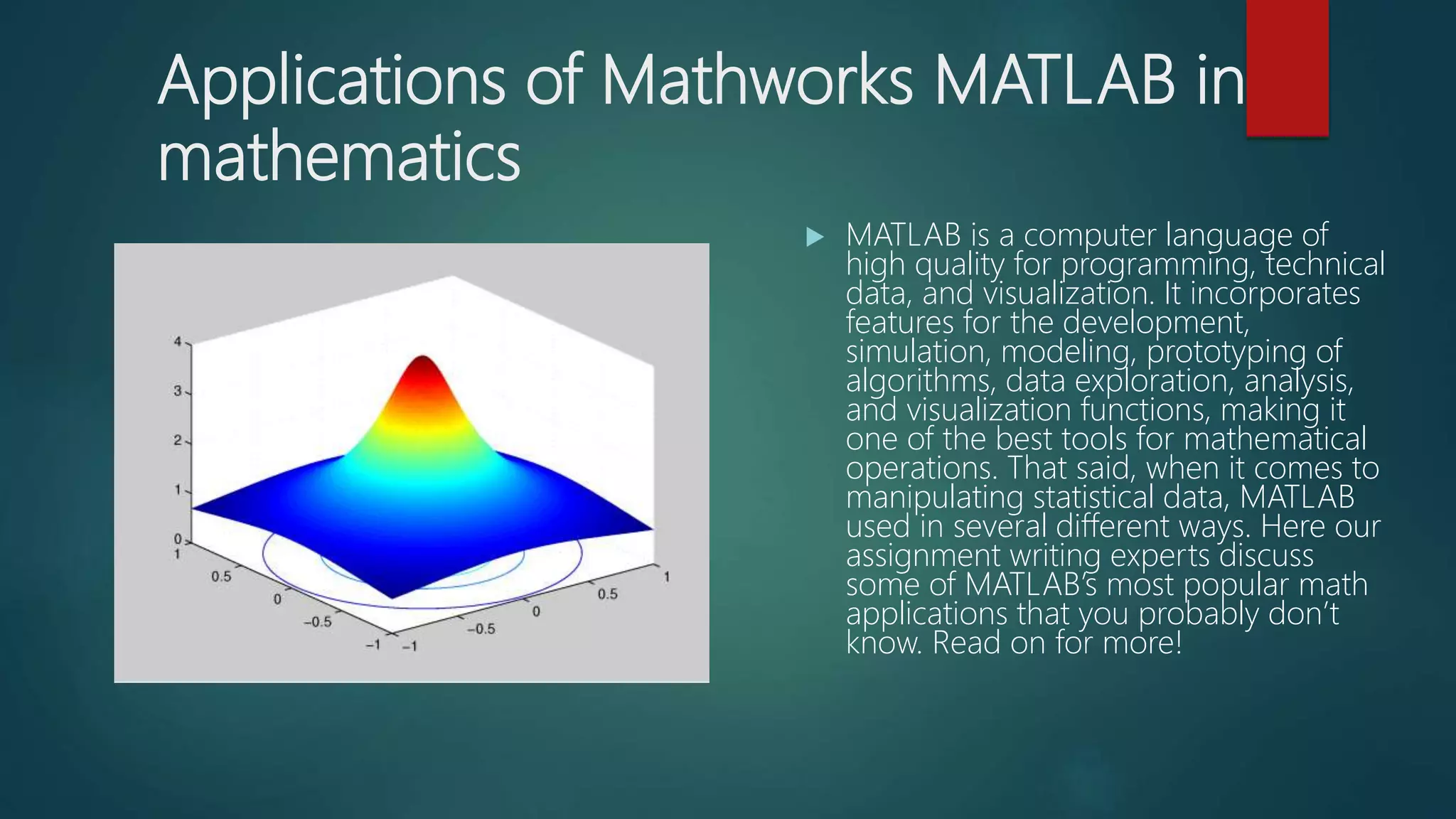 A definitive guide on math works matlab to the students | PPTX