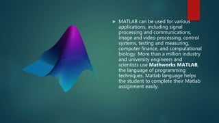 A definitive guide on math works matlab to the students | PPTX