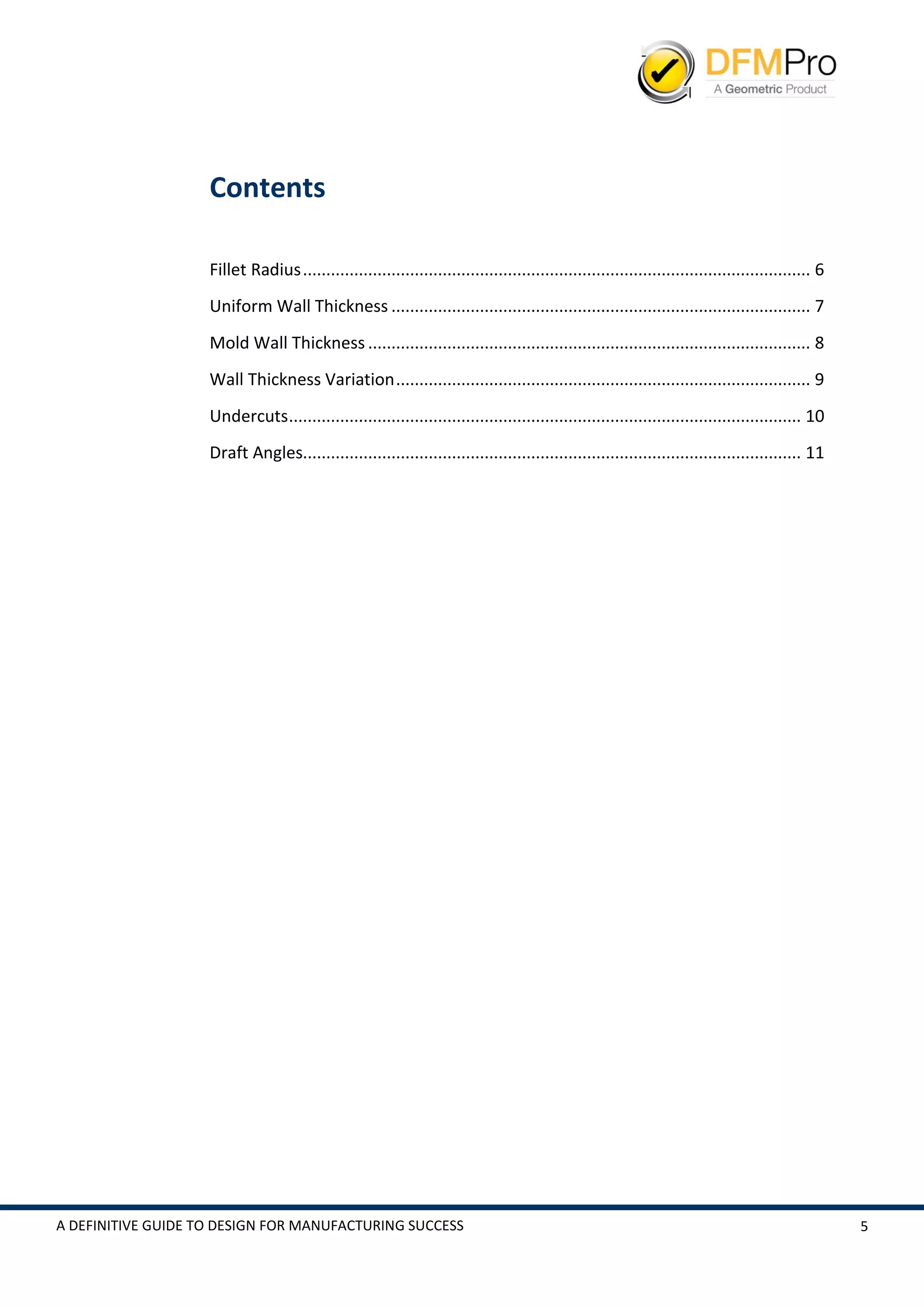 Design for Manufacturing Guidebook, Issue II Casting Design Guidelines ...