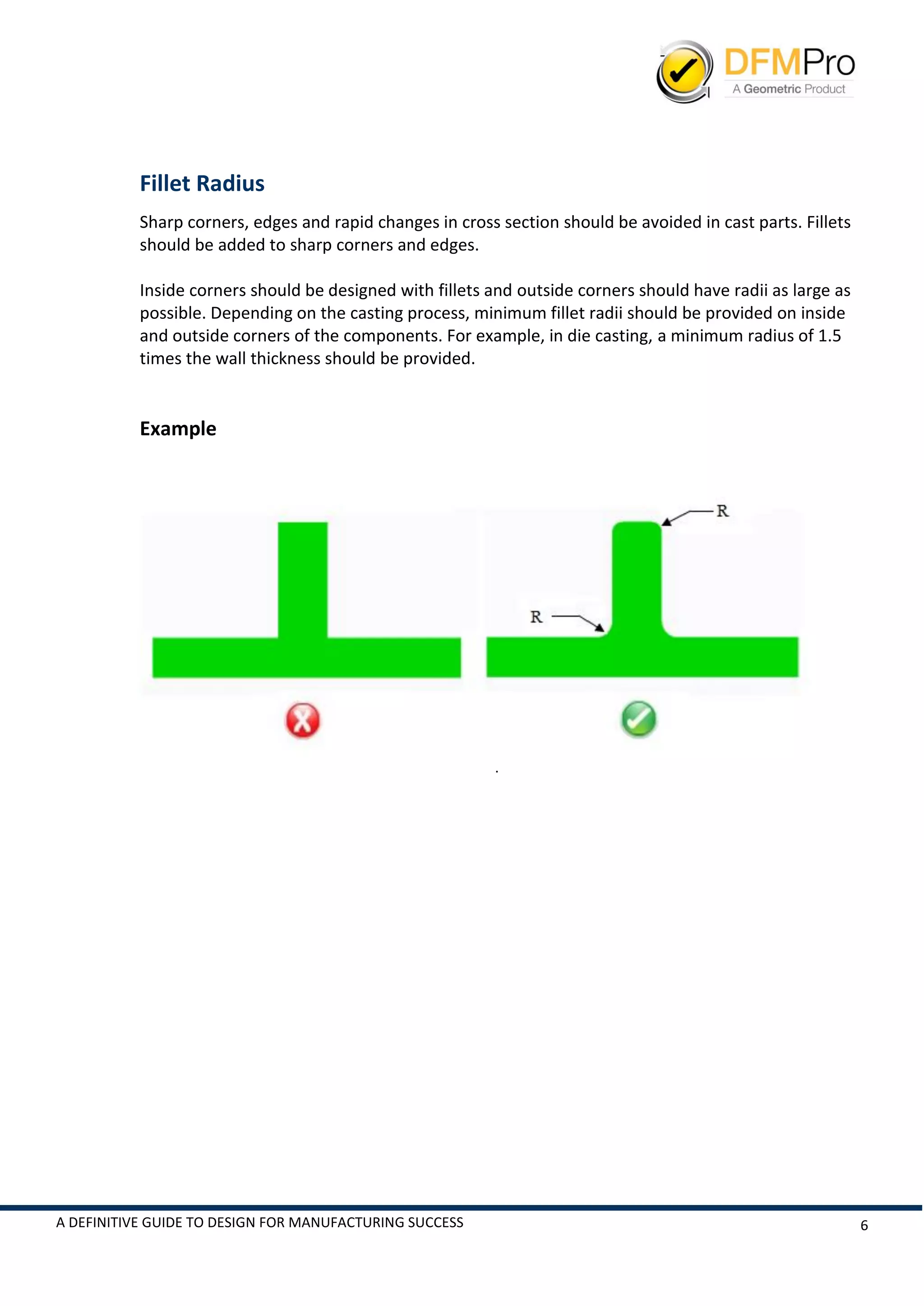Design for Manufacturing Guidebook, Issue II Casting Design Guidelines ...
