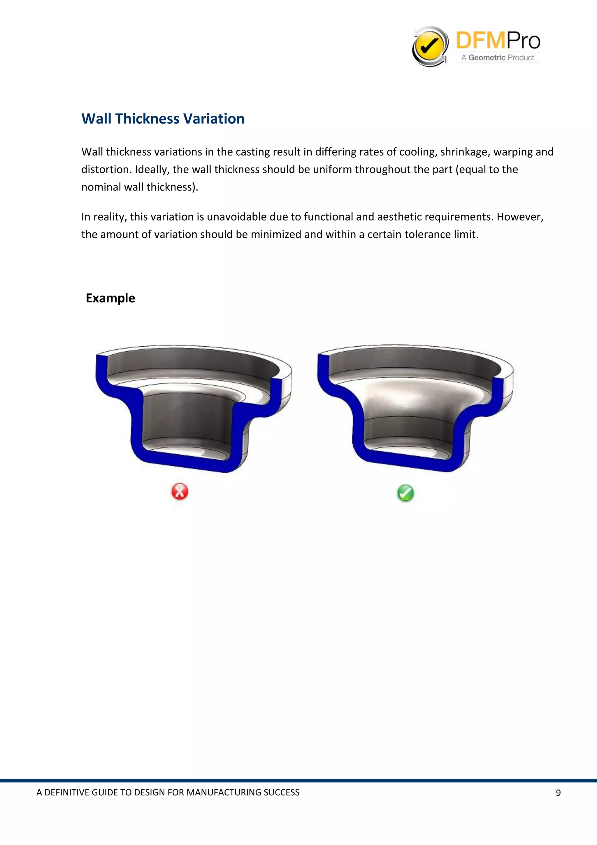 Design for Manufacturing Guidebook, Issue II Casting Design Guidelines ...
