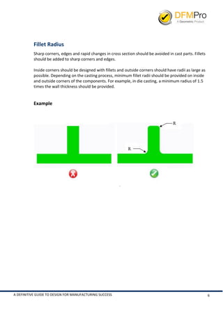 Design for Manufacturing Guidebook, Issue II Casting Design Guidelines ...