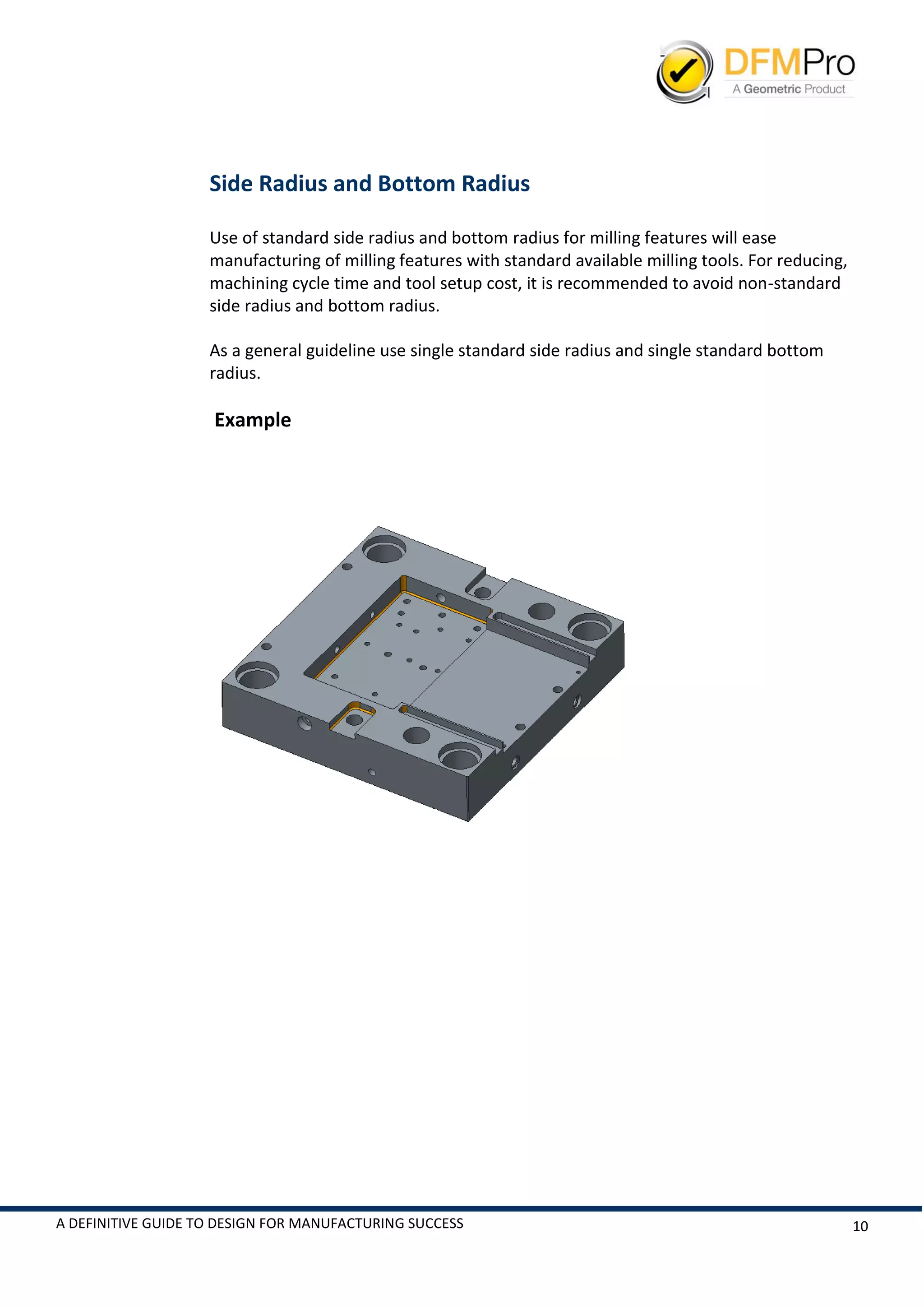 Design for Manufacturing Guidelines, issue IV, Milling Design ...