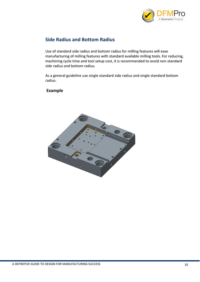 Design for Manufacturing Guidelines, issue IV, Milling Design ...