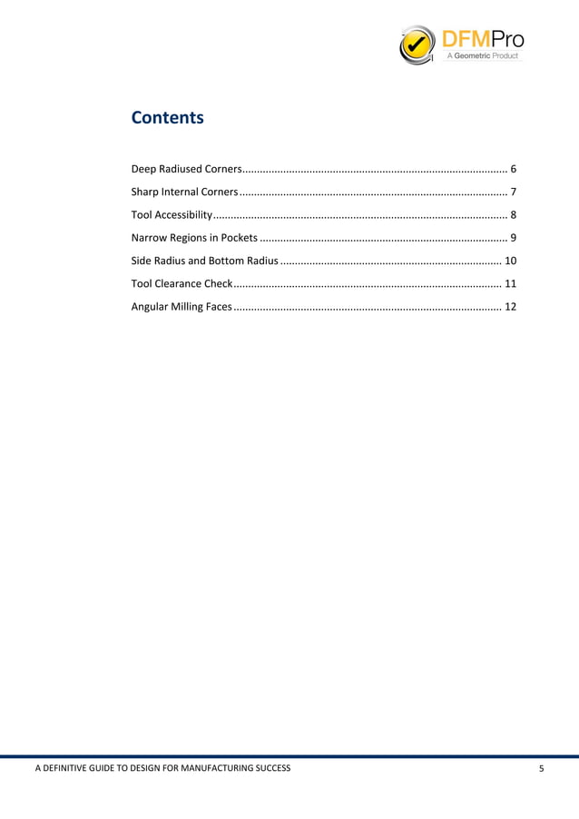 Design for Manufacturing Guidelines, issue IV, Milling Design ...