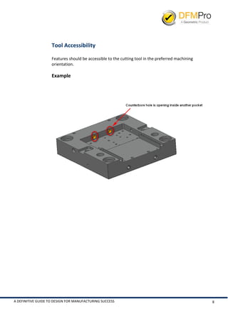 Design for Manufacturing Guidelines, issue IV, Milling Design ...