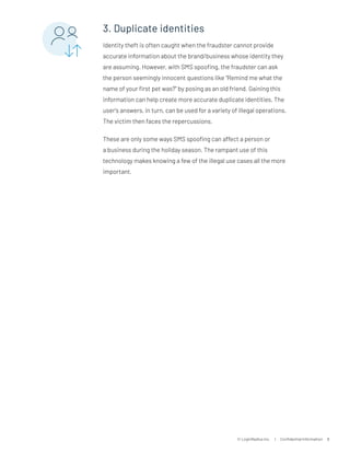 Protect Your Holiday: Stop SMS Spoofers | LoginRadius | PDF