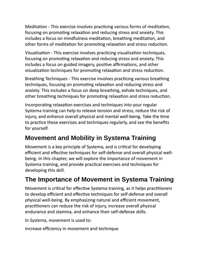 A Definitive Guide to Systema Training.pdf | Physical Therapy | Wellness