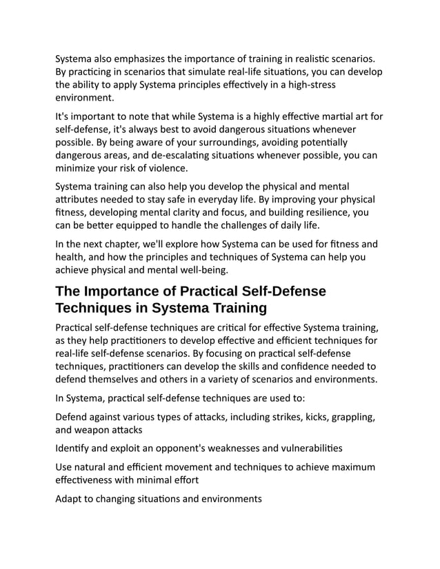 A Definitive Guide to Systema Training.pdf | Physical Therapy | Wellness