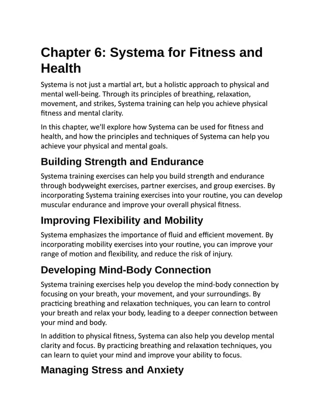 A Definitive Guide to Systema Training.pdf | Physical Therapy | Wellness