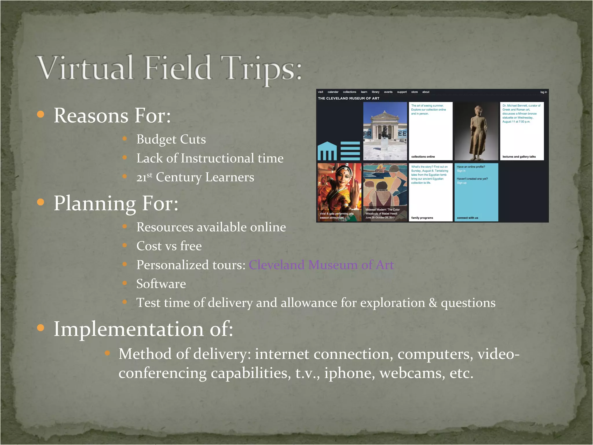 Virtual Field Trips | PPT