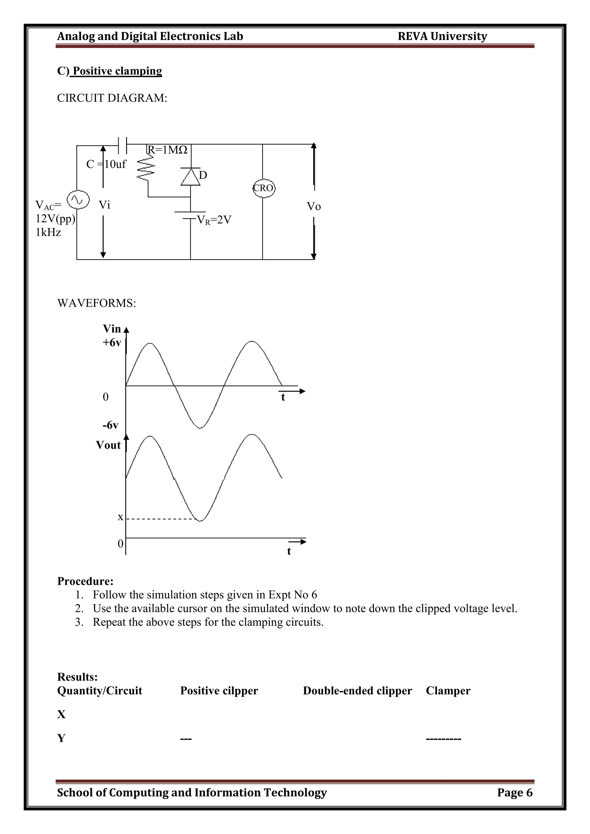 Analog and Digital Electronics Lab Manual | PDF