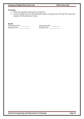 Analog and Digital Electronics Lab Manual | PDF
