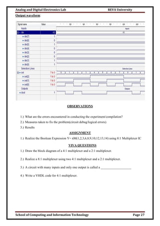 Analog and Digital Electronics Lab Manual | PDF
