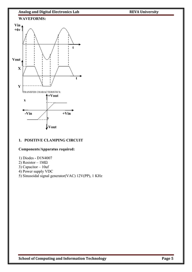 Analog and Digital Electronics Lab Manual | PDF