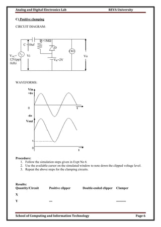 Analog and Digital Electronics Lab Manual | PDF