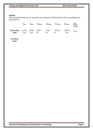 Analog and Digital Electronics Lab Manual | PDF