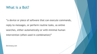 Introduction to Microsoft Bot Framework | PPT
