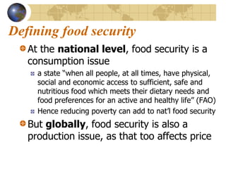 Global Food Security: What Role for Trade Policies? | PPTX