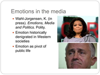 The centrality of emotion in journalism | PPT