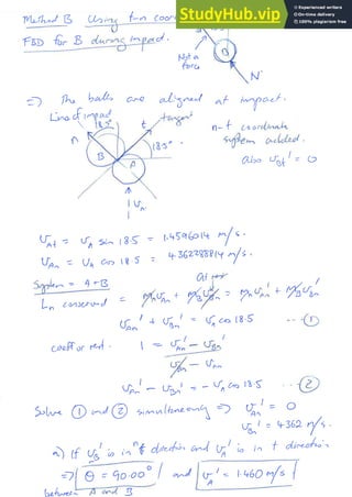 Adelaide Uni Dynamics Assignment 5 Solutions | PDF
