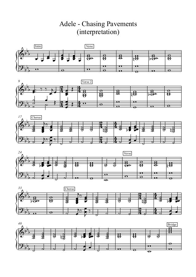 Download Music Adele Chasing Pavements Chords - casualkindl