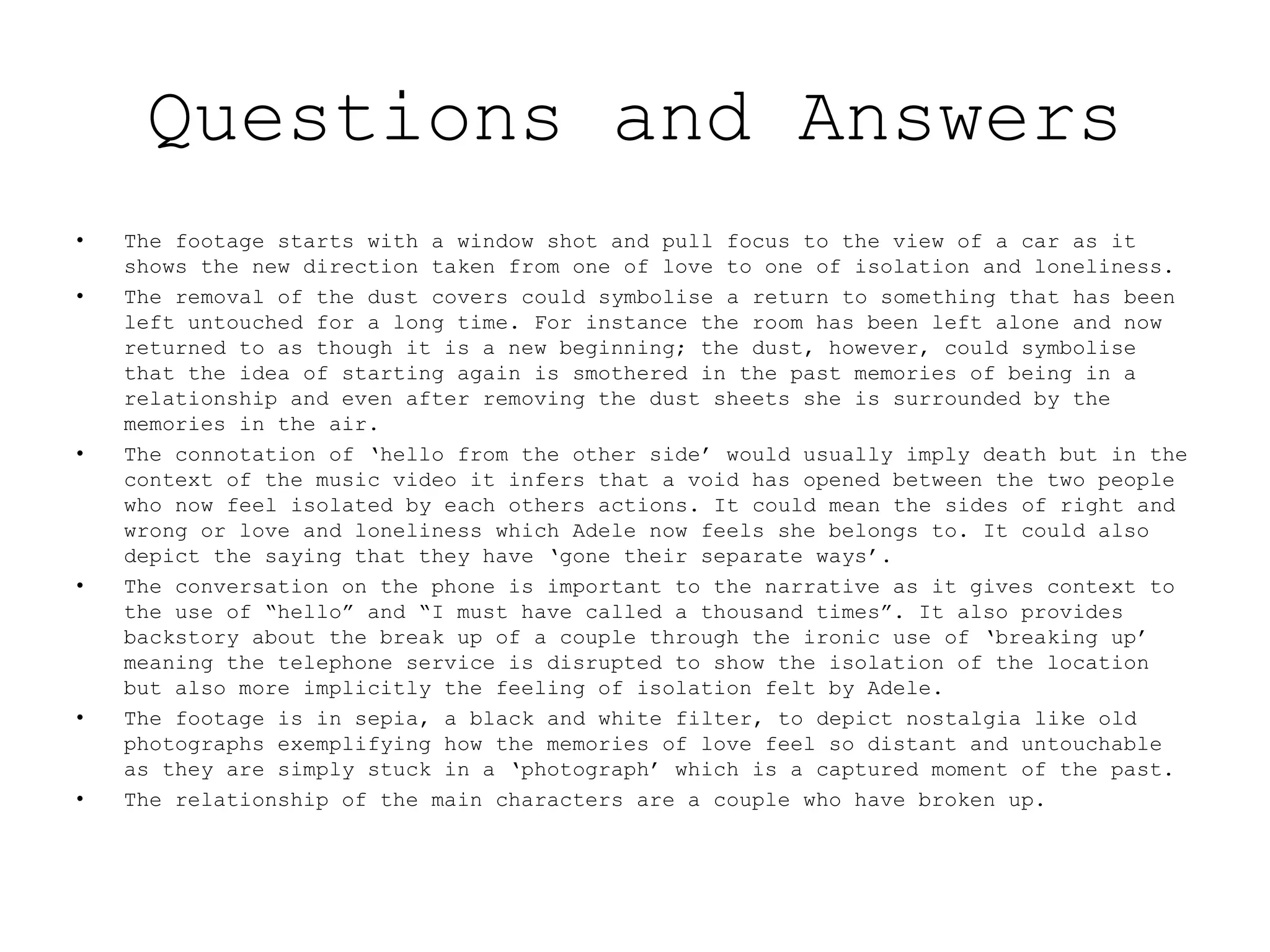 Adele – 'Hello’ Analysis | PPTX