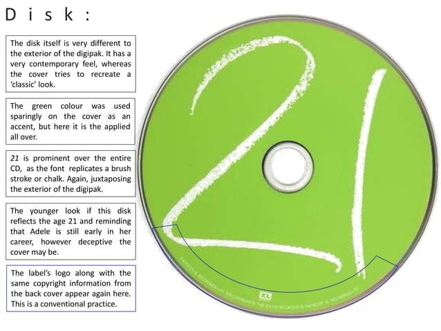 Adele 21, Digipak Analysis | PPTX