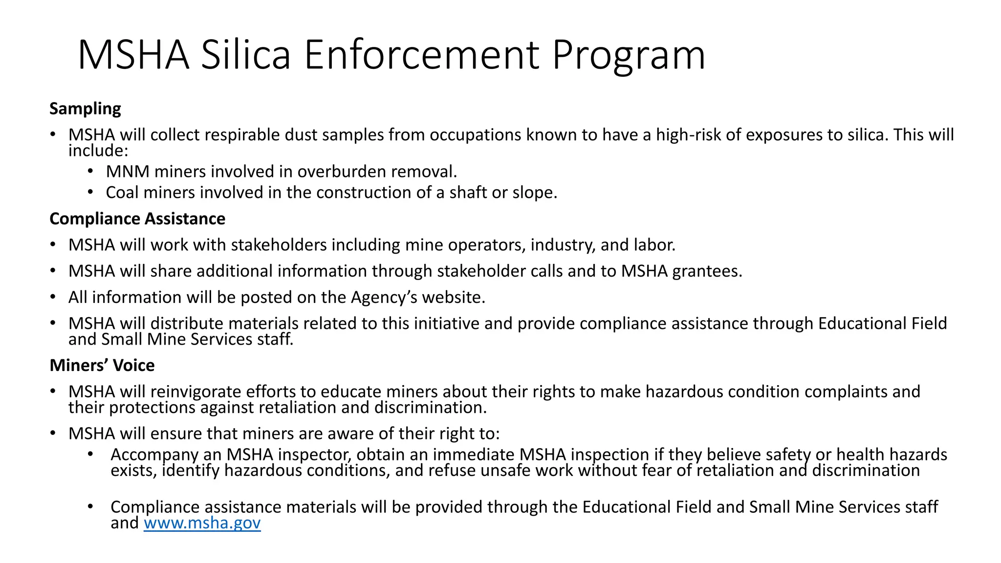 UNDERSTANDING THE WORKPLACE REGULATION OF RESPIRABLE CRYSTALLINE SILICA ...