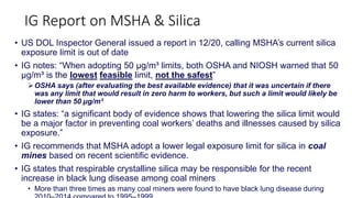 UNDERSTANDING THE WORKPLACE REGULATION OF RESPIRABLE CRYSTALLINE SILICA ...