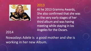 Adele biography | PPTX