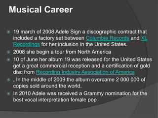 Adele´s biography | PPTX