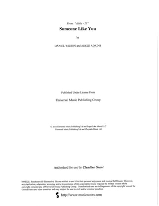 Adele-Someone like you | PDF