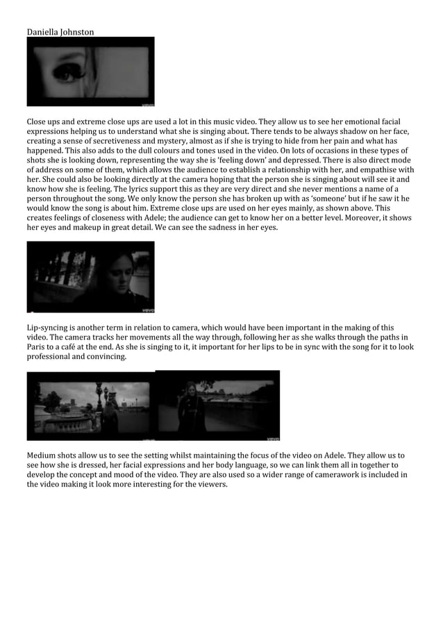 Adele – someone like you analysis | DOCX