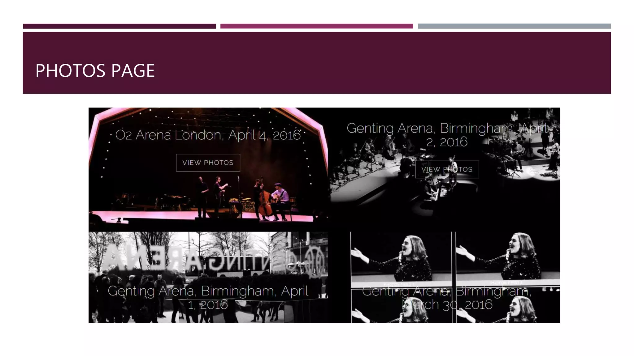 Adele’s website | PPTX