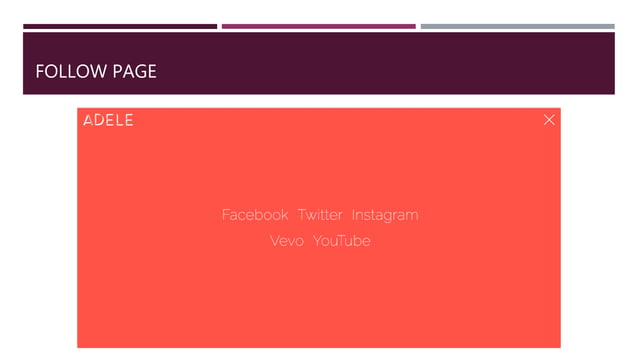 Adele’s website | PPT