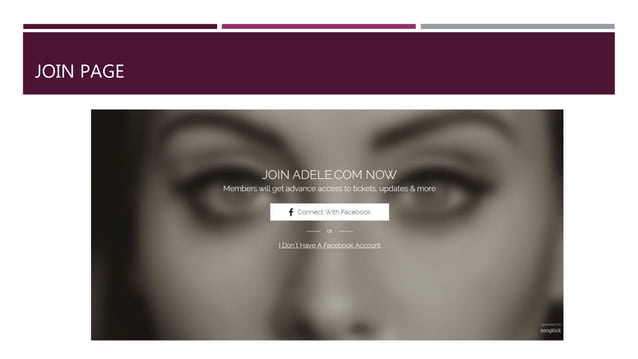 Adele’s website | PPTX